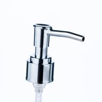China 24/410 28/410 Bright Silver Aluminum and Plastic Lotion Pump Head for Shampoo and Lotion Bottles for sale