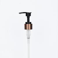 China 24/410 Black and Gold High-necked Electroplated Aluminum Plastic Pump Head for Shower Gel Bottle for sale