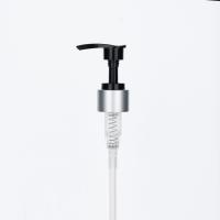 China 24/410 Black and Silver High-necked Electroplated Aluminum Plastic Pump Head for Shower Gel Bottle for sale