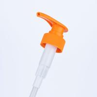 China 33/410 Orange Lotion Pump Head for Shower Gel Bottles and Shampoo Bottles for Bathing Skincare and Haircare for sale
