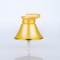 China 20/410 Gold Fan-shaped Lotion Pump Head for Shower Gel Bottles and Shampoo Bottles for Bathing Skincare and Haircare for sale