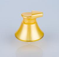 China 20/410 Gold Fan-shaped Lotion Pump Head for Shower Gel Bottles and Shampoo Bottles for Bathing Skincare and Haircare for sale