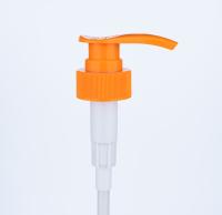 China 33/410 Orange Lotion Pump Head for Shower Gel Bottles and Shampoo Bottles for Bathing Skincare and Haircare for sale