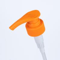 China 33/410 Orange Lotion Pump Head for Shower Gel Bottles and Shampoo Bottles for Bathing Skincare and Haircare for sale