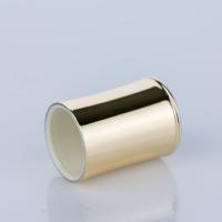 China 18/400 White and Gold Electroplated Aluminum Foundation Pump Head Cream Pump Green Bottle for Personal Care and Cosmetics for sale