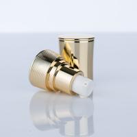 China 18/400 White and Gold Electroplated Aluminum Foundation Pump Head Cream Pump Green Bottle for Personal Care and Cosmetics for sale