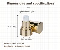 China 18/400 White and Gold Electroplated Aluminum Foundation Pump Head Cream Pump Green Bottle for Personal Care and Cosmetics for sale