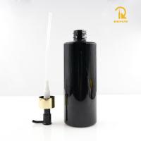 China 450ml Black PET Pump Bottle – For Shampoo & Body Wash, Elegant Flat Shoulder Design for sale