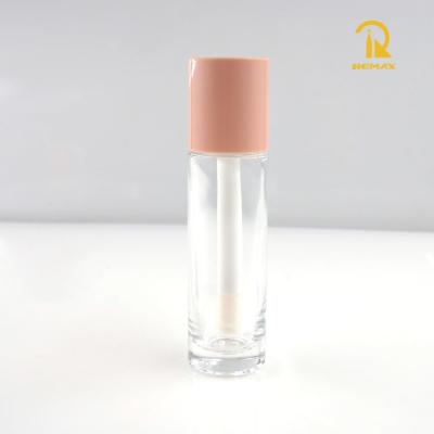 China 30ml Glass Foundation Bottle with Brush + Thick-Bottom Pink Lip Gloss Bottle – Empty Cosmetic Containers for DIY Makeup for sale