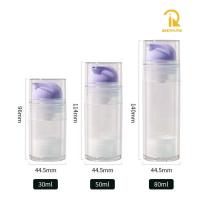 China 30ml/50ml/80ml Purple Airless PET Emulsion Bottle for Medical Aesthetics Use with Screw Cap Prevents Contamination for sale
