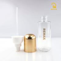 China 150ml Transparent Plastic Capsule Bottle with Gold Lid  Cosmetic for sale