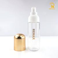 China 150ml Transparent Plastic Capsule Bottle with Gold Lid  Cosmetic for sale