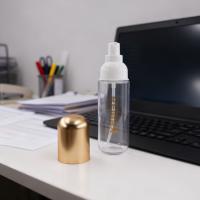 China 150ml Transparent Plastic Capsule Bottle with Gold Lid  Cosmetic for sale