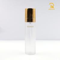 China 120ml Fine Mist Spray Bottle with Golden Cap  Transparent PP Plastic Bottle for sale