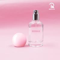 China 50ml Clear Glass Perfume Bottle with Round Cap and Screw Neck Refillable Design for sale