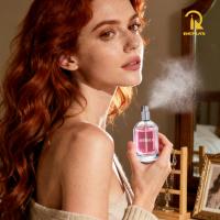 China 50ml Clear Glass Perfume Bottle with Round Cap and Screw Neck Refillable Design for sale