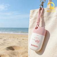 China 45ml Portable Pink Sunscreen Stick with Hanging Strap, Perfect for Outdoor Activities for sale