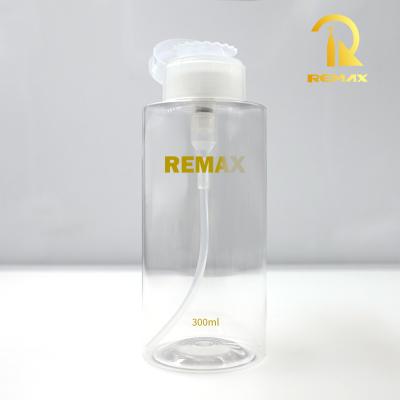 China 300ml petal-shaped pump bottle  for nail polish remover for sale