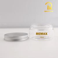 China 100ml Clear Food Grade Plastic Container Jar for Candy Spices and Cosmetics for sale