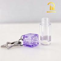 China 0.5g Clear Lip Gloss Tube with Purple Cap & Applicator Brush for sale