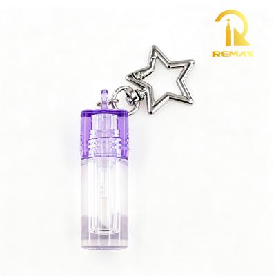 China 0.5g Clear Lip Gloss Tube with Purple Cap & Applicator Brush for sale