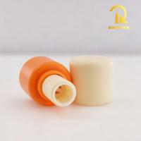 China 3.5g Round Orange Lipstick Tube Refillable Cosmetic Packaging with Custom Logo for sale
