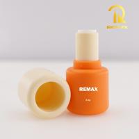 China 3.5g Round Orange Lipstick Tube Refillable Cosmetic Packaging with Custom Logo for sale
