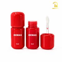 China 5ml Transparent Lip Gloss Bottle with Applicator Brush - Custom OEM Cosmetic Packaging Lipstick Tube for sale