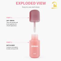 China 5ml Transparent Lip Gloss Bottle with Applicator Brush - Custom Cosmetic Packaging Lipstick Container for sale