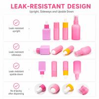 China 4pcs 100ml Lotion Pump Bottle and 50ml Dropper Bottles Transparent Cosmetic Bottle Set for Skincare Packaging for sale
