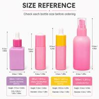 China 4pcs 100ml Lotion Pump Bottle and 50ml Dropper Bottles Transparent Cosmetic Bottle Set for Skincare Packaging for sale