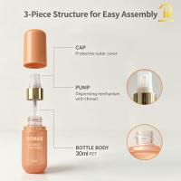 China 30ml Luxury Capsule Shaped Transparent Cosmetic Bottle for Serum and Skincare Formulas for sale