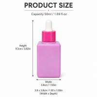 China 50ml Pink Dropper Bottle with Screen Printing for Premium Skincare Serum & Essential Oil Packaging for sale