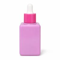 China 50ml Pink Dropper Bottle with Screen Printing for Premium Skincare Serum & Essential Oil Packaging for sale