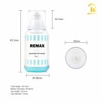 China 50ml Three Color Geometric Transparent Airless Pump Bottle for Premium Skincare Packaging for sale
