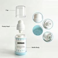 China 50ml Three Color Geometric Transparent Airless Pump Bottle for Premium Skincare Packaging for sale