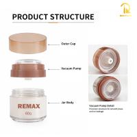 China 60g Luxury Airless Jar Container for Face Cream and Skincare Formulas for sale