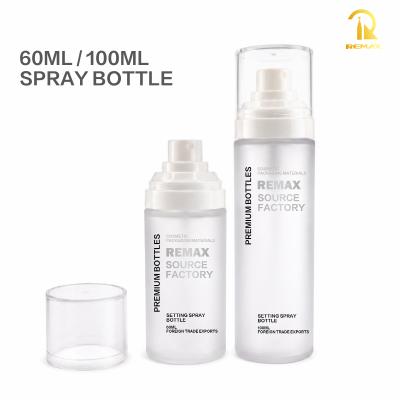 China 60ml 100ml Clear Fine Mist Spray Bottle with Pump for Perfume Cosmetic Packaging and Beauty Products for sale