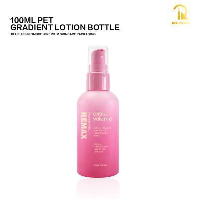 China 100ml-Gradient-Pink-Lotion-Bottle-Cosmetic-Packaging for sale