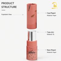 China 5g Paper Lipstick Tube with Aluminum Inner Tube Eco-Friendly Recyclable Cosmetic Container OEM Custom Logo for sale