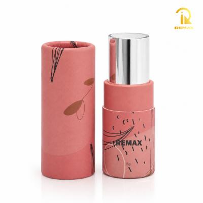 China 5g Paper Lipstick Tube with Aluminum Inner Tube Eco-Friendly Recyclable Cosmetic Container OEM Custom Logo for sale