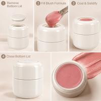 China 8g Light Coffee Plastic Empty Blush Tube with Custom Logo for Cosmetic Rouge Container for sale
