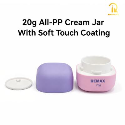 China In Stock 20g All PP Plastic Cream Jar Empty Cosmetic Container For Skincare Face Cream Packaging for sale