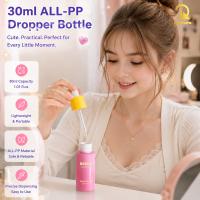 China 30ml PET Plastic Dropper Bottle Custom Logo Empty Serum Cosmetic Packaging for sale