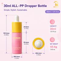 China 30ml PET Plastic Dropper Bottle Custom Logo Empty Serum Cosmetic Packaging for sale