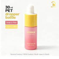 China 30ml PET Plastic Dropper Bottle Custom Logo Empty Serum Cosmetic Packaging for sale