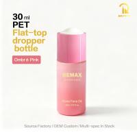China 30ml PET Plastic Dropper Bottle Custom Logo Empty Serum Cosmetic Packaging for sale
