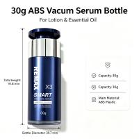 China 30g ABS Vacuum Serum Bottle Empty Airless Pump Cosmetic Packaging Refillable Skincare Cream Lotion for sale