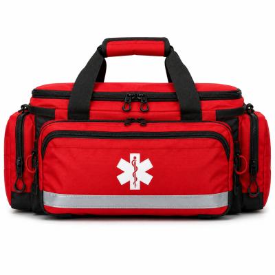 China Professional Emergency Medical Bag with Multi-Compartment Storage, Reflective Strip & Shoulder Carry for Emergency, EMS, Travel and Outdoor Use for sale