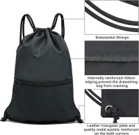China Lightweight Drawstring Backpack with Front Zipper Pocket, Sports Gym Sackpack for Travel, School, Fitness & Daily Use for sale